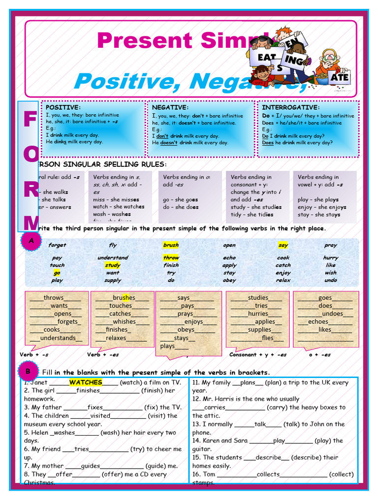 Present-Simple 70971 | PDF | Syntax | Linguistic Typology