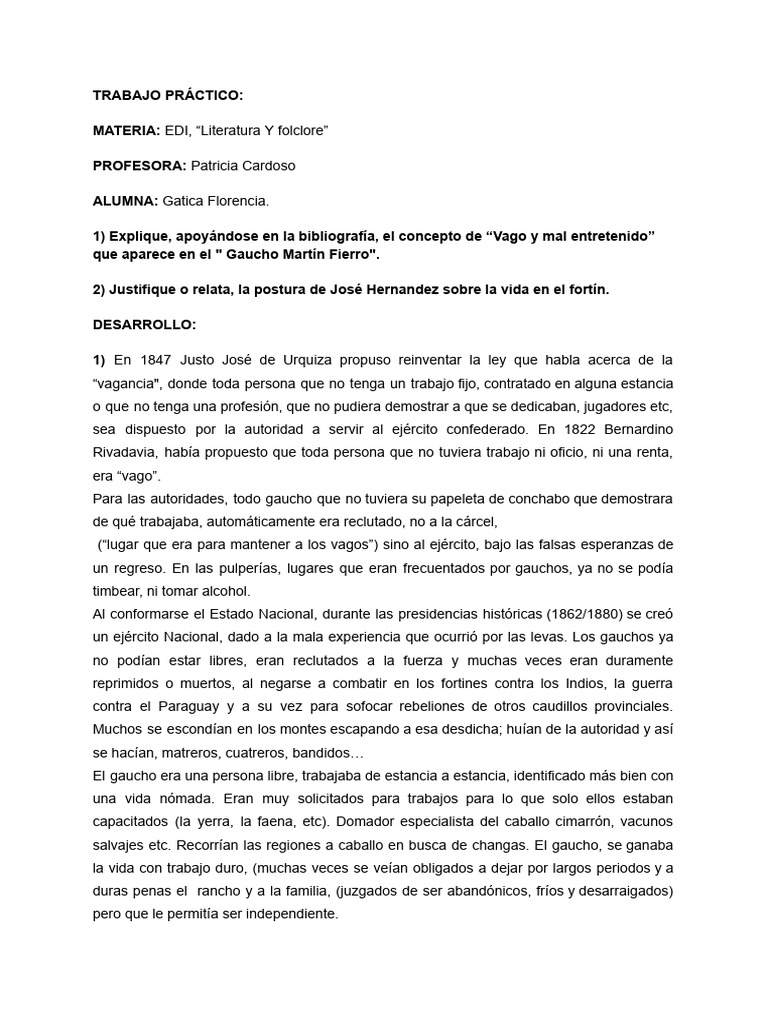 TP Edi Floclore | PDF | Argentina | América del Sur