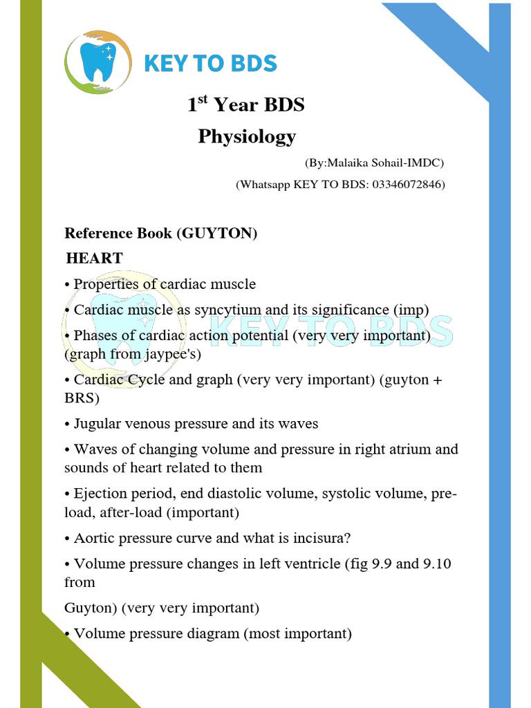 Heart Physio | PDF
