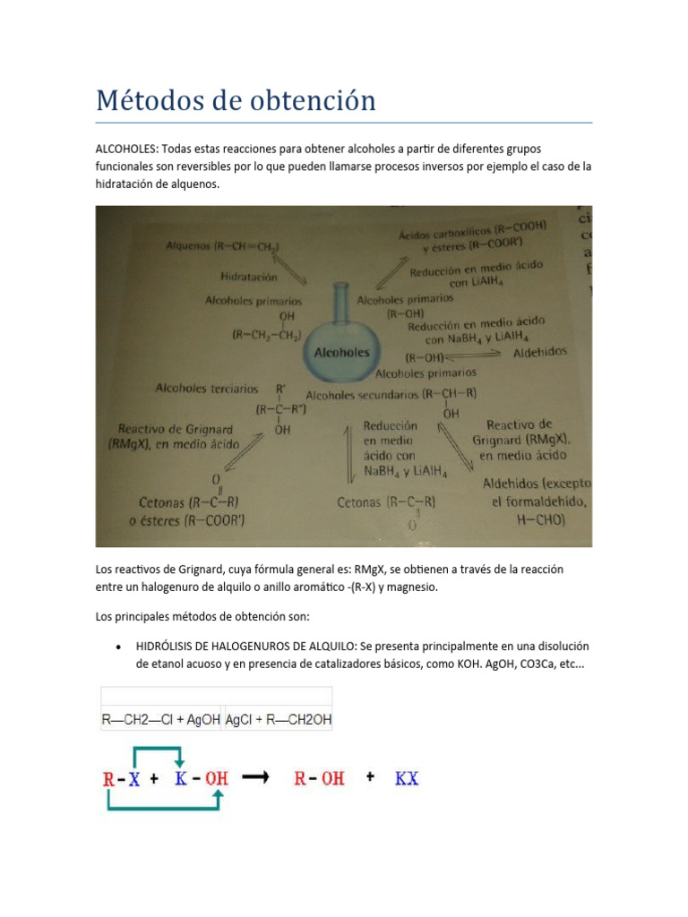 RESUMEN REACCIONES REPRESENTATIVAS EN SINTESIS ORGANICA | PDF