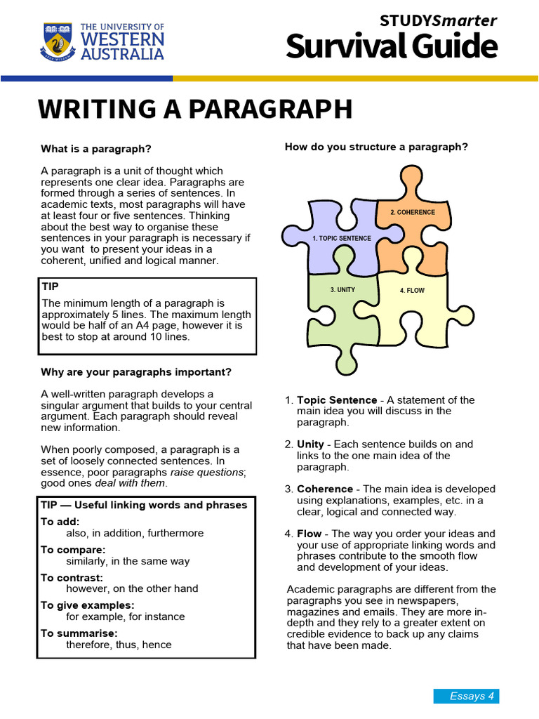 Writing A Paragraph | PDF