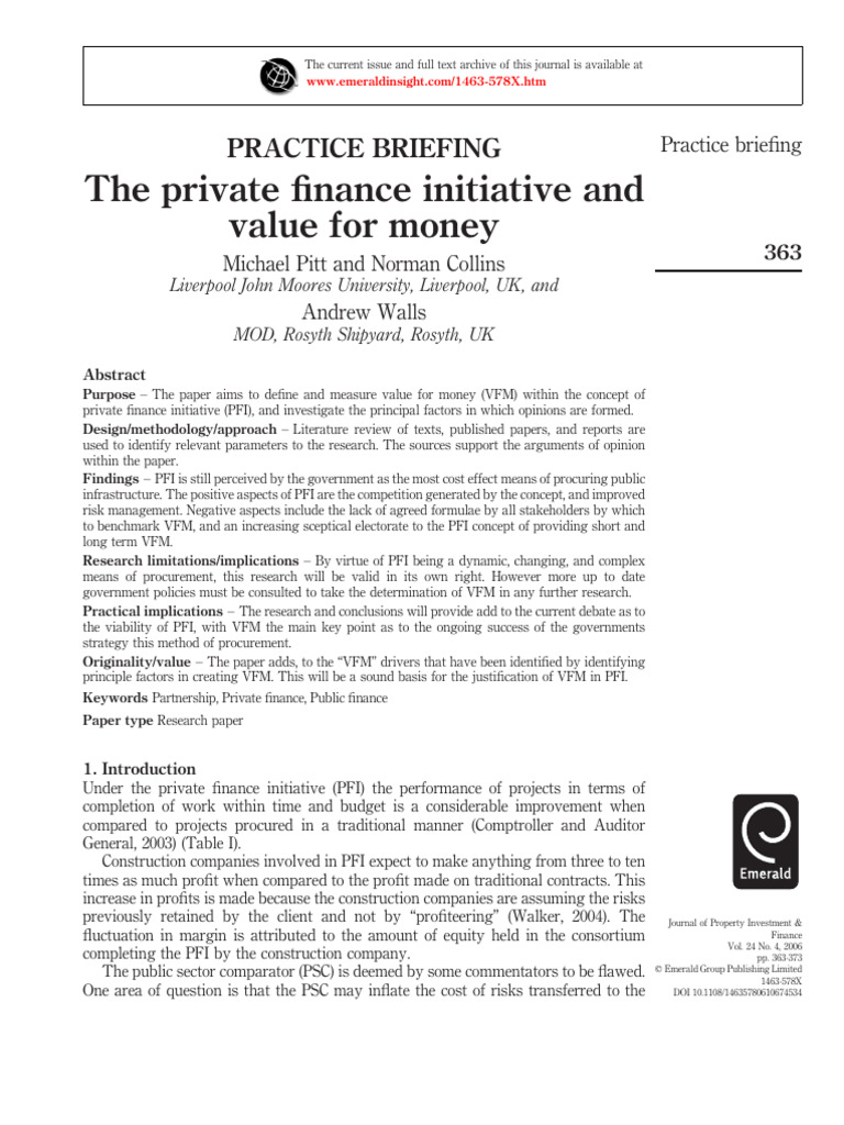 The Private | PDF | Public–Private Partnership | Procurement