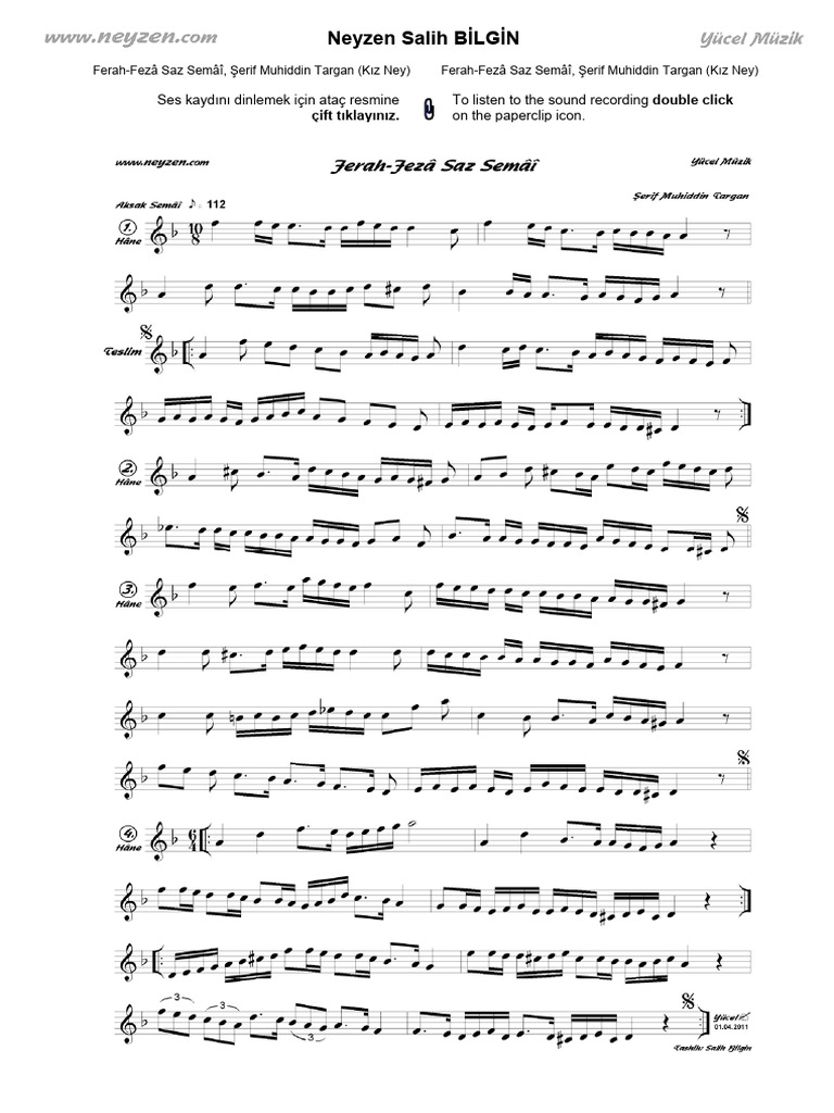 Ferahfeza Ss Serif Muhiddin Targan Salih Bilgin Kiz | PDF