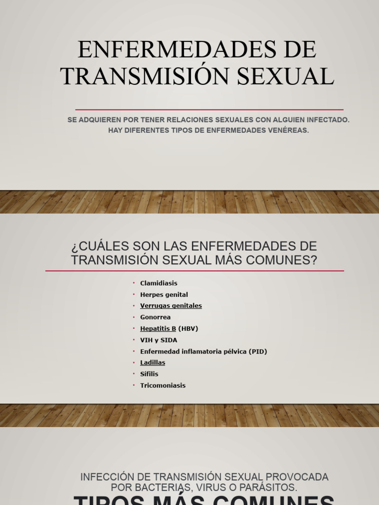 Enfermedades de Transmisión Sexual | PDF | Infección transmitida sexualmente | VIH / SIDA