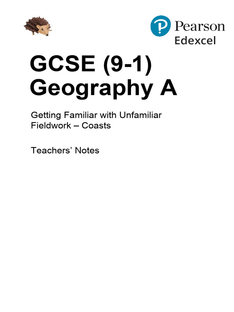 Getting Familiar With Unfamiliar Fieldwork - Coasts - Teachers Notes ...