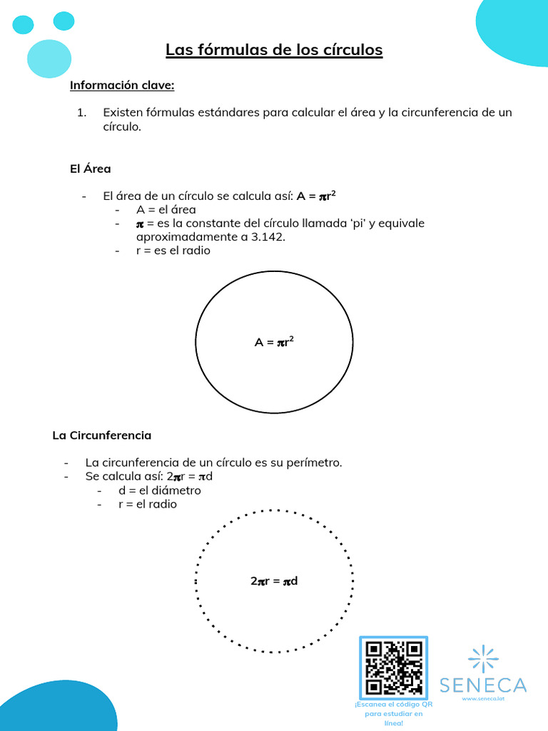 Las Formulas de Los Circulos | PDF