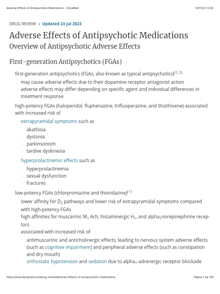 Adverse Effects of Antipsychotic Medications - DynaMed | Download Free ...