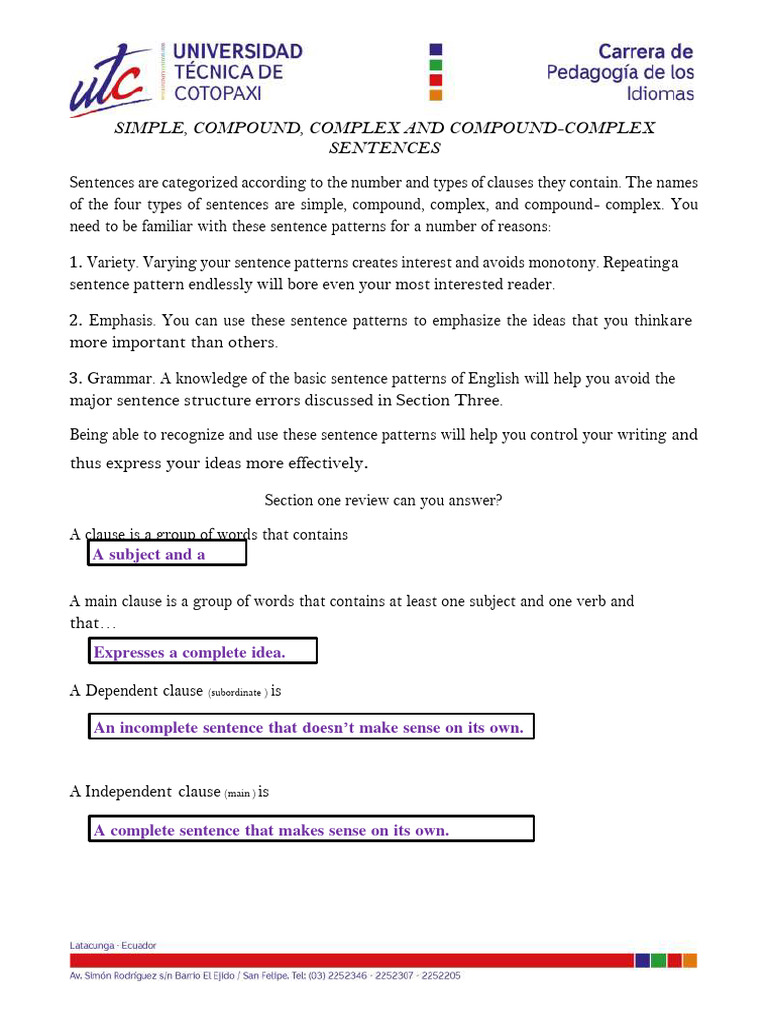 Exercises Syntax | PDF Exercises Syntax | PDF