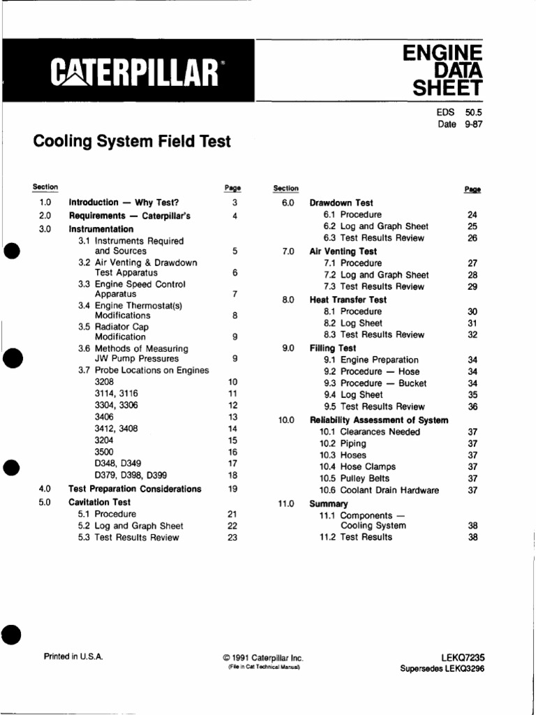 Cooling System Test REV1 | PDF