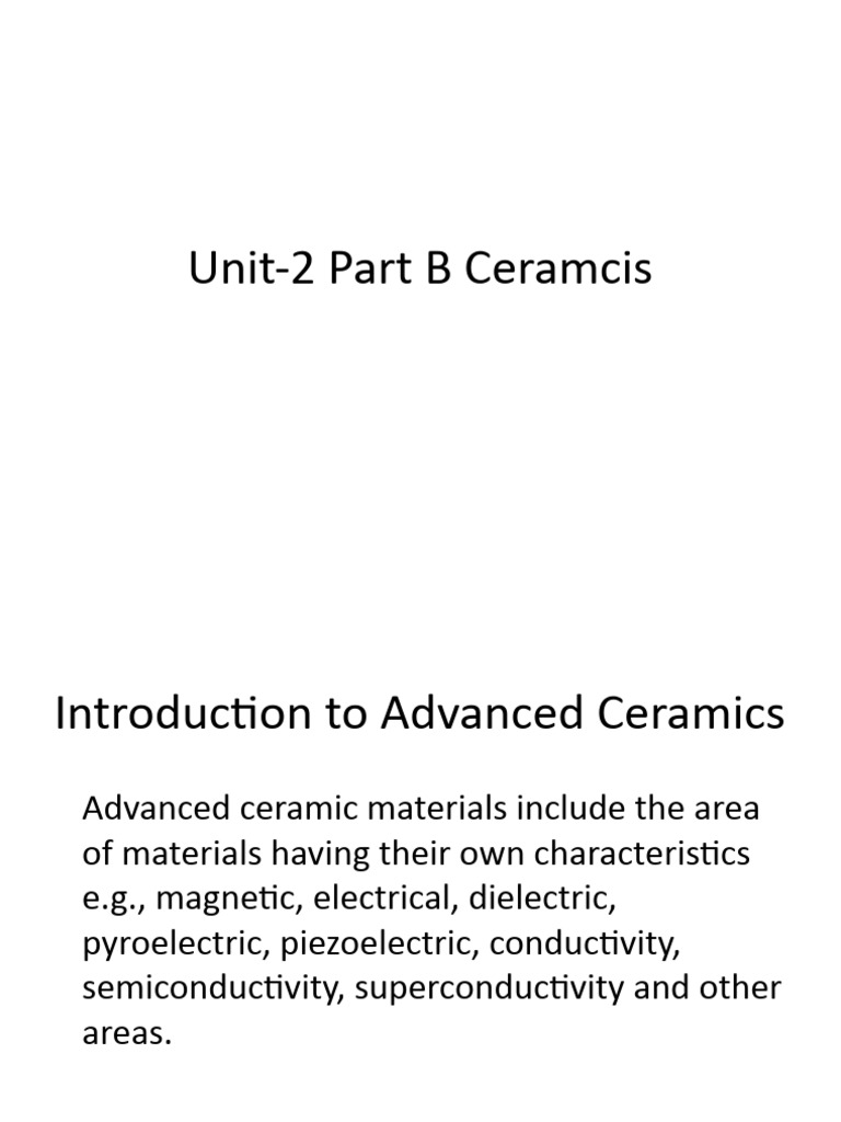 Ceramics Notes | PDF