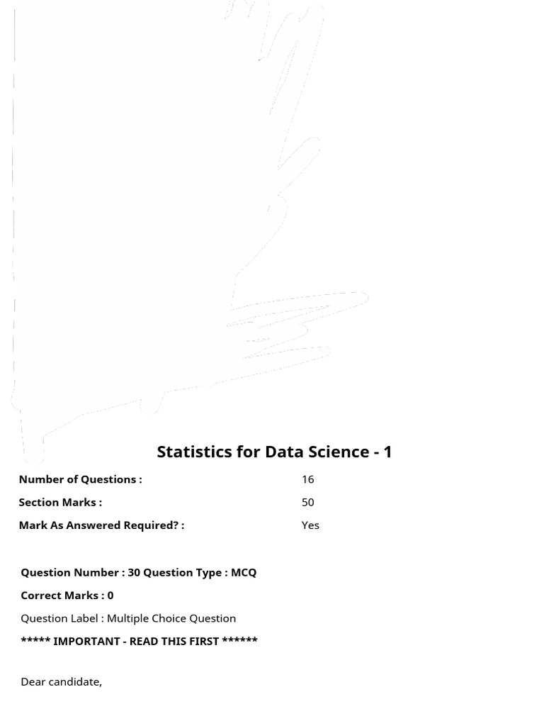 Set1 End Term 1 Stats | PDF | Multiple Choice | Statistics