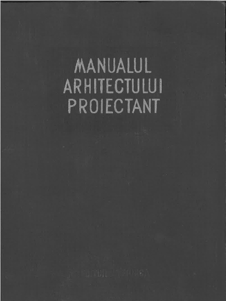 1.manualul Arhitectului Proiectant Volum II | PDF