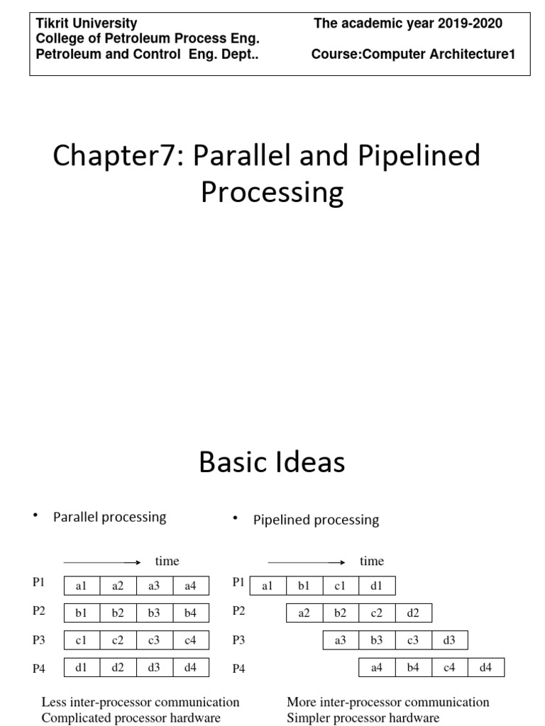 CH7-Parallel and Pipelined Processing | PDF | Central Processing Unit ...