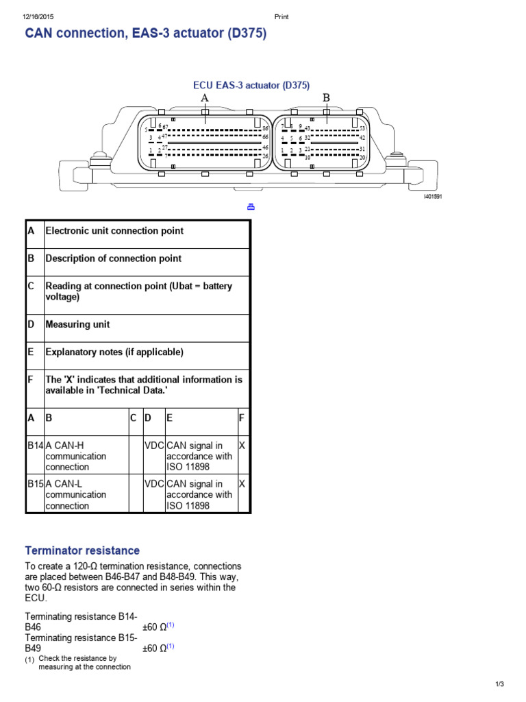 CAN Connection, EAS-3 Actuator (D375) | PDF