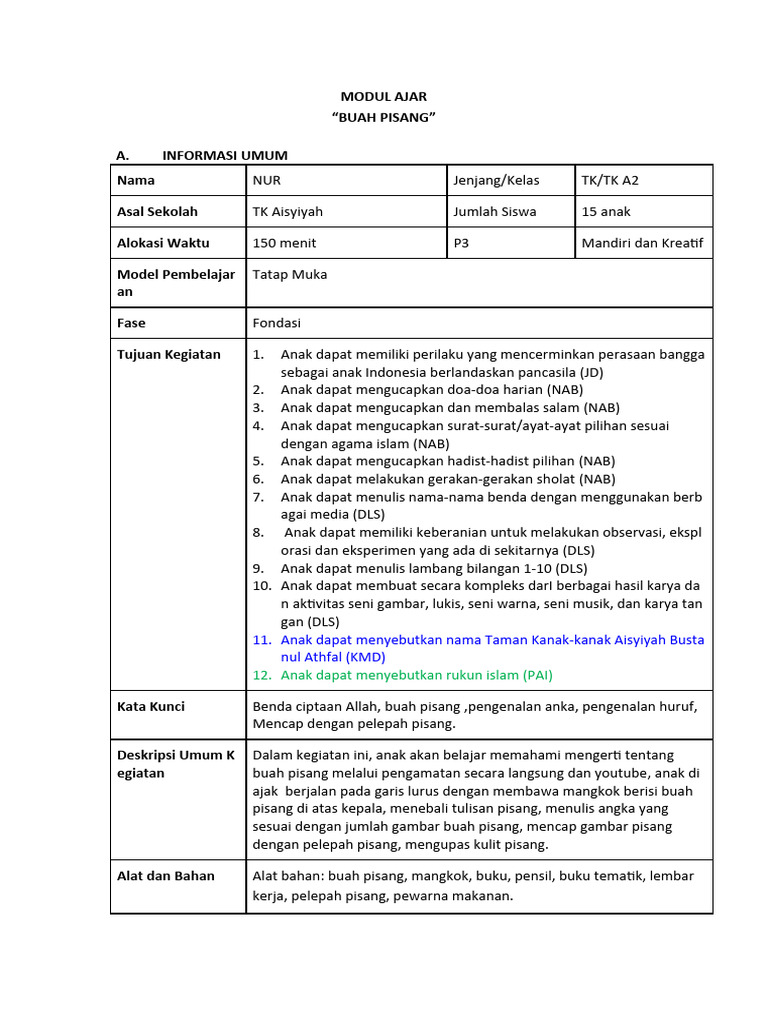 Modul Ajar Kel. A Jeruk | PDF | Kesehatan Holistik