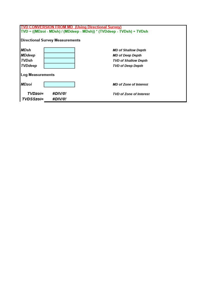 Directional Survey TVD Conversion | PDF