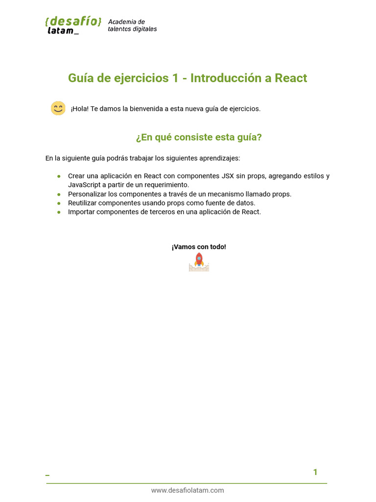 Guía de Estudio - Introducción A React | PDF | Script Java | Bootstrap (marco frontal)