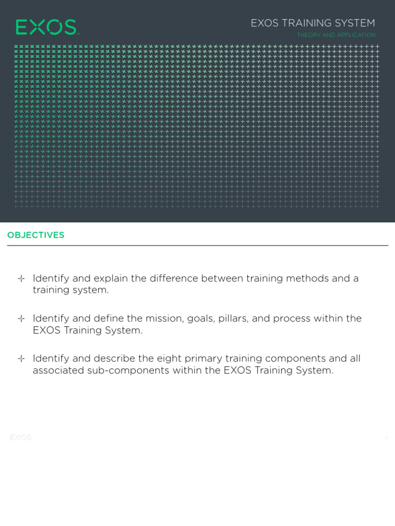 Exos Training System | Download Free PDF | Evaluation | Weight Training
