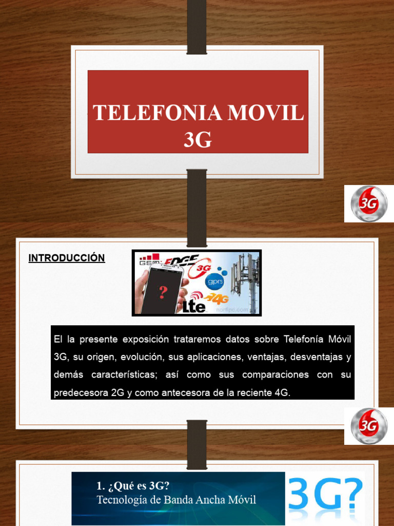 Características de la Telefonía Móvil 3G | PDF | 3 G | Telefonía móvil