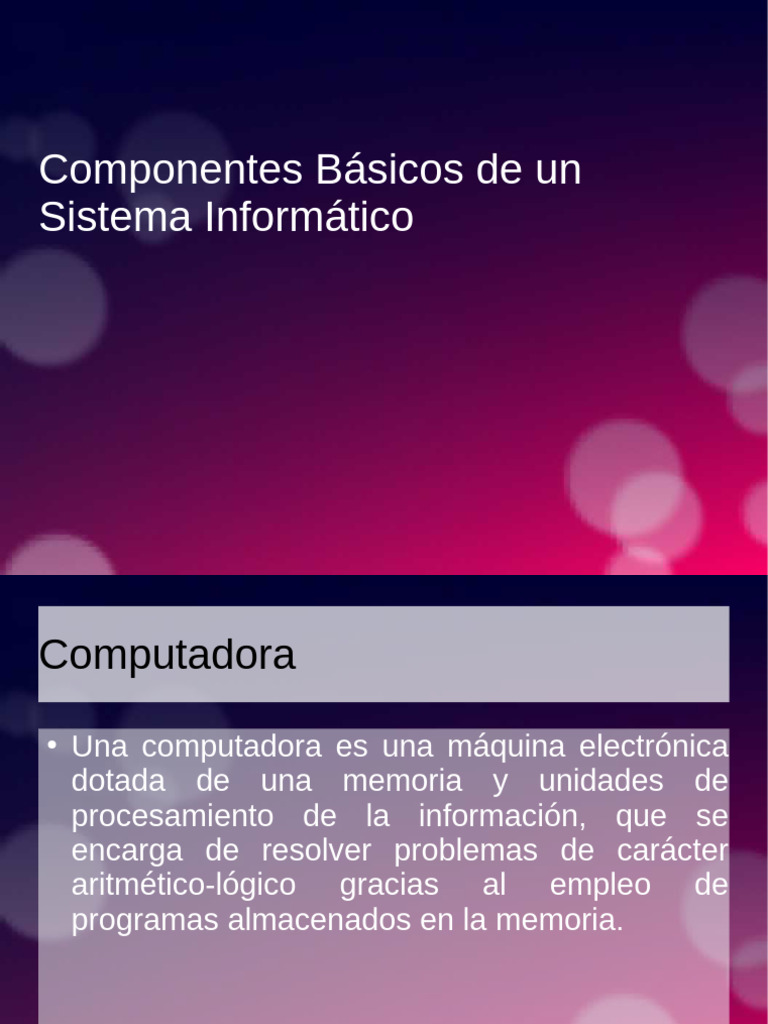 Componentes de Una Computadora | PDF | Microprocesador | Hardware de la ... Componentes de Una Computadora | PDF | Microprocesador | Hardware de la ...