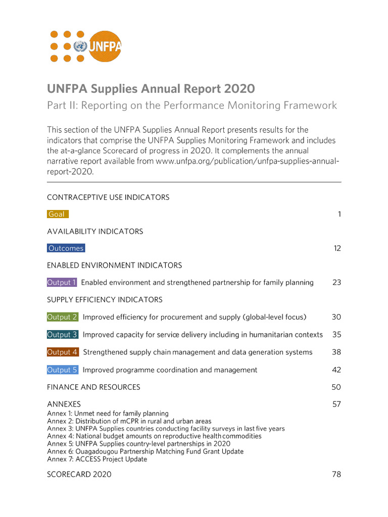 UNFPA Supplies 2020 Annual Report Insights | PDF | Childbirth | Condom