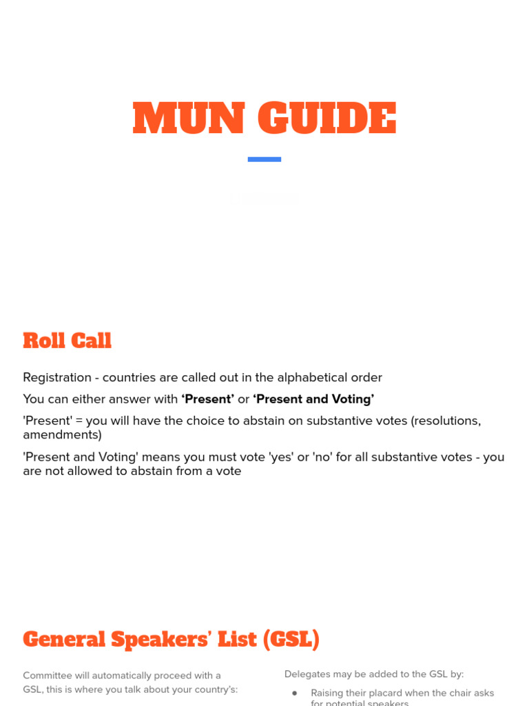 mun guide | PDF | Supermajority | Political Law