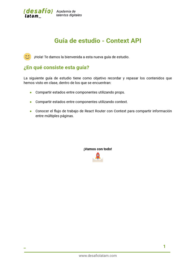 Guía de Estudio - Context API React | PDF