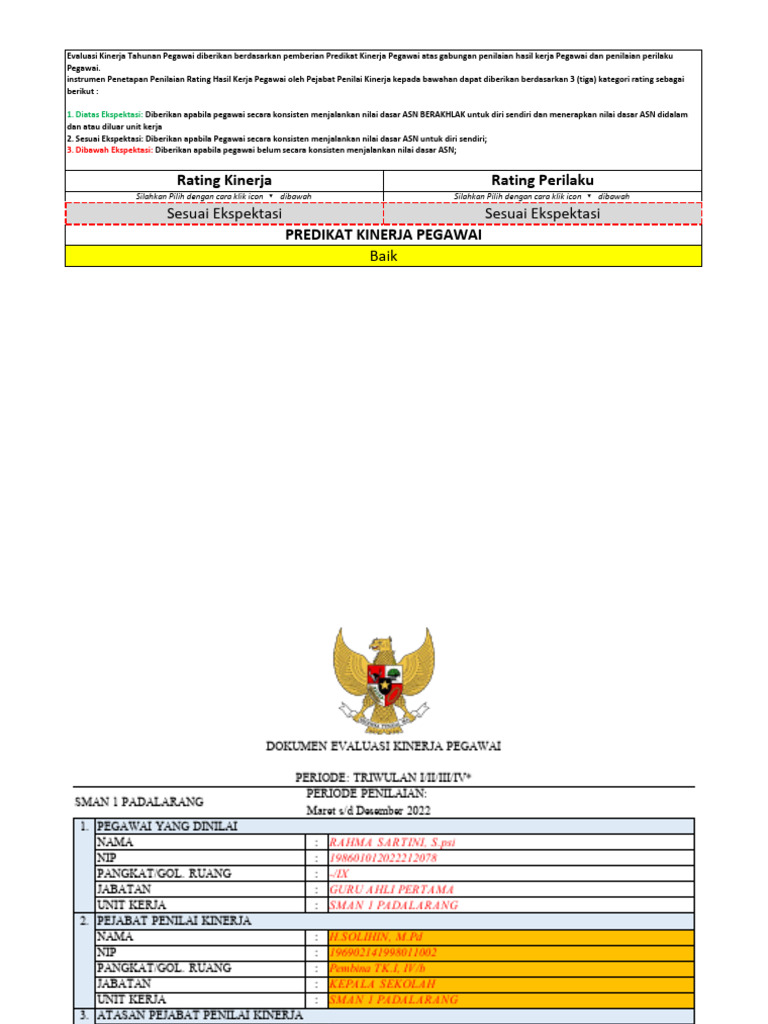 SKP PPPK - Disdik - Sample 2023 | PDF
