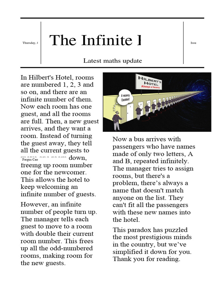Infinite Hotel Paradox Explained | PDF