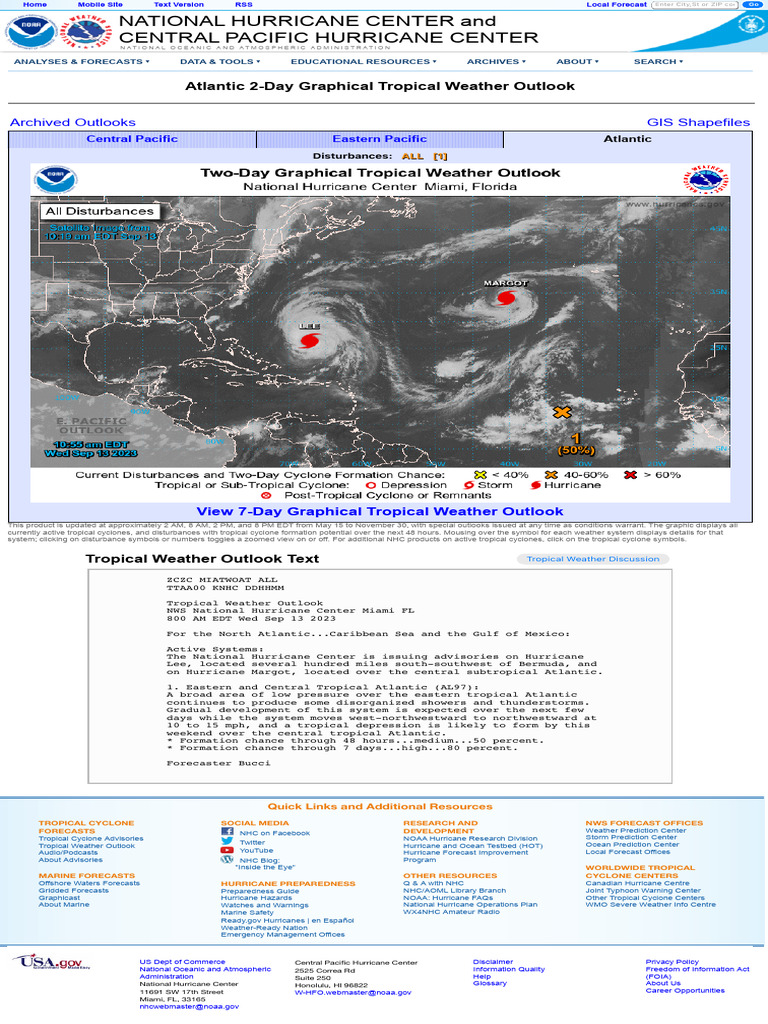 Atlantic 2-Day Graphical Tropical Weather Outlook | PDF | Tropical ...