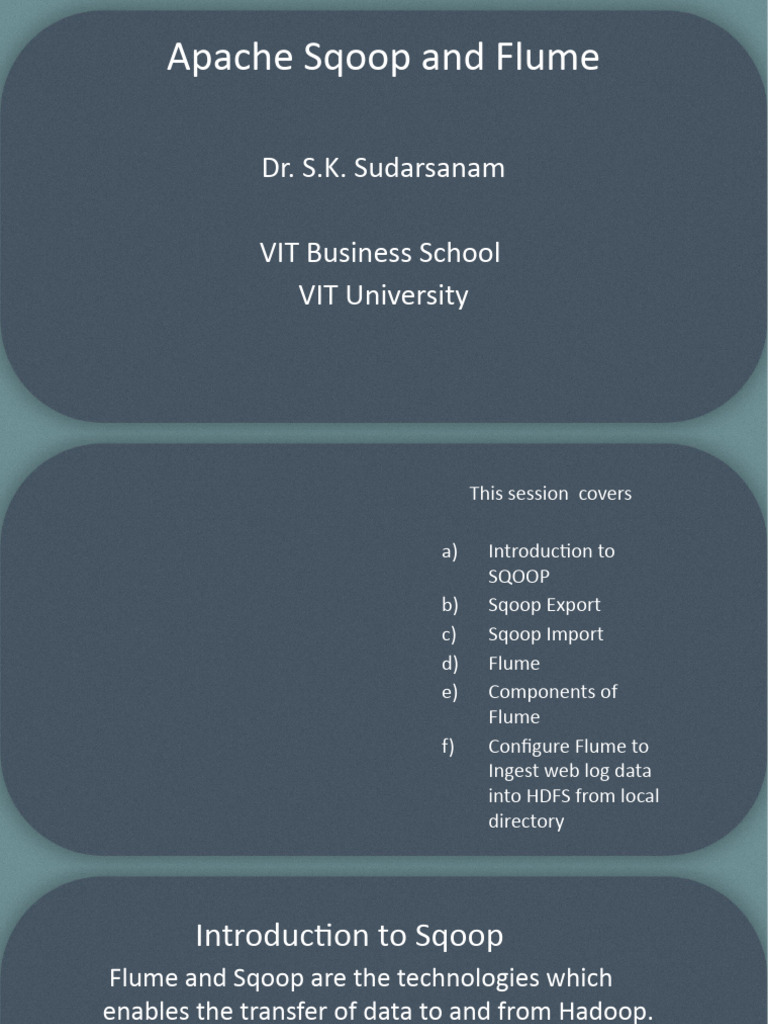 Apache - SQOOP and Flume | PDF