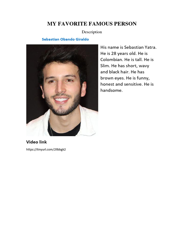 MY FAVORITE FAMOUS PERSON | PDF