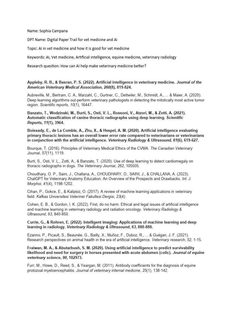 Digital Paper Trail | PDF | Radiology | Veterinary Medicine