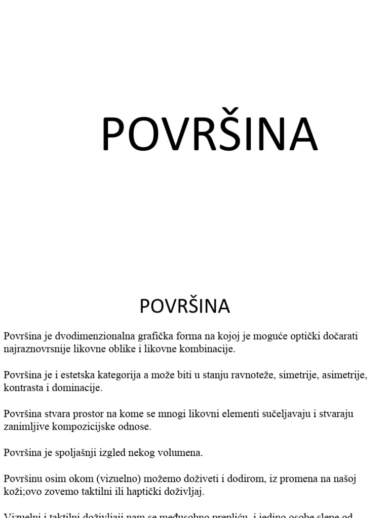 Povrsina I Tekstura | PDF