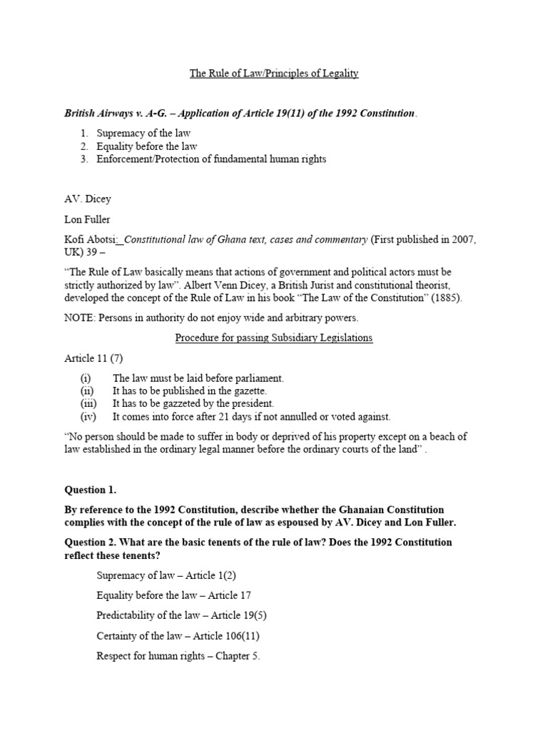 Rule of Law | PDF | Rule Of Law | Constitutional Law
