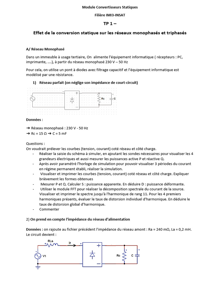 TP1 Conversion Statique 1 | PDF | Méthodes et références pédagogiques ...
