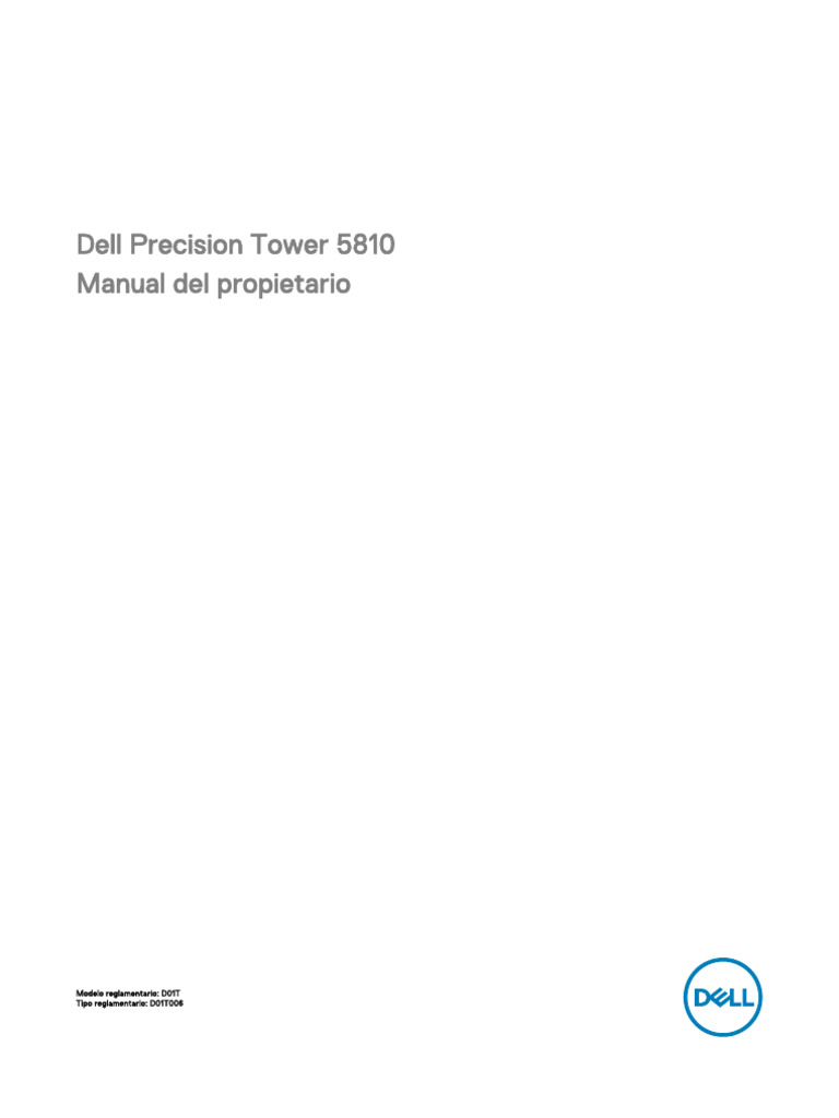 Precision t5810 Workstation - Owners Manual - Es MX | PDF | USB ...