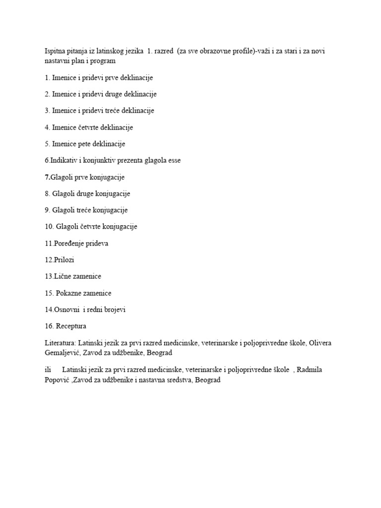 Latinski Jezik | PDF