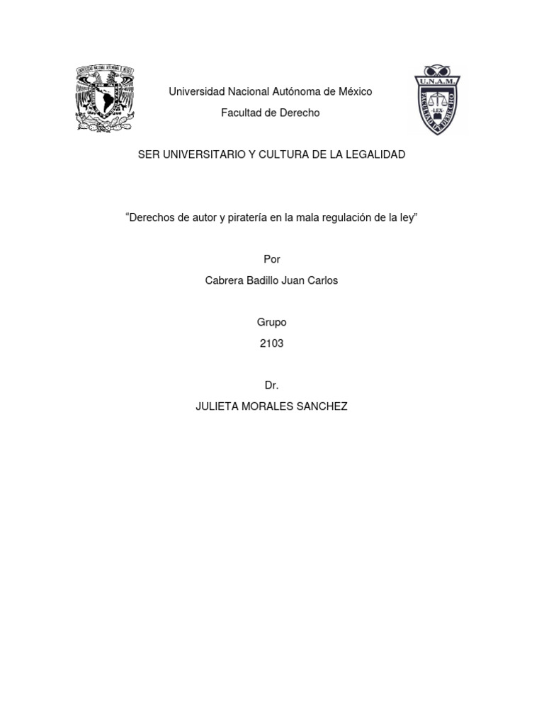 Derechos de Autor y Piratería en La Mala Regulación de La Ley | PDF | Acuerdo de Asociación ...