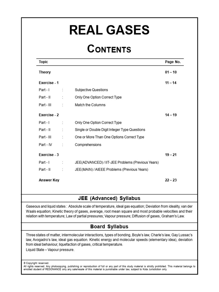 Real Gas | Download Free PDF | Gases | Pressure