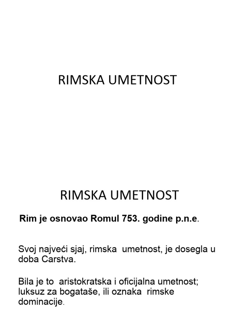 Rimska Umetnost | PDF