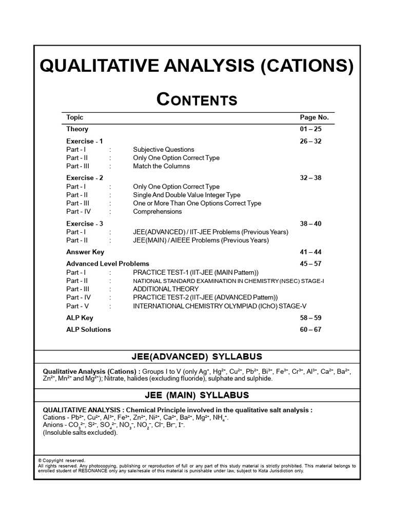 Qualitative Analysis (Cations) English PC | PDF | Ammonium | Hydroxide