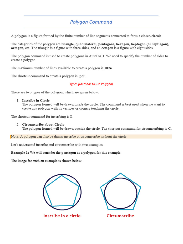 Polygon Command | PDF
