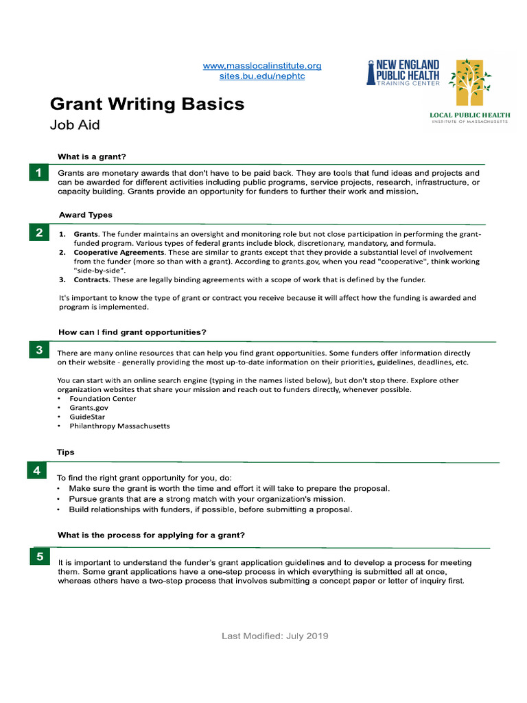 Grant Basics | PDF