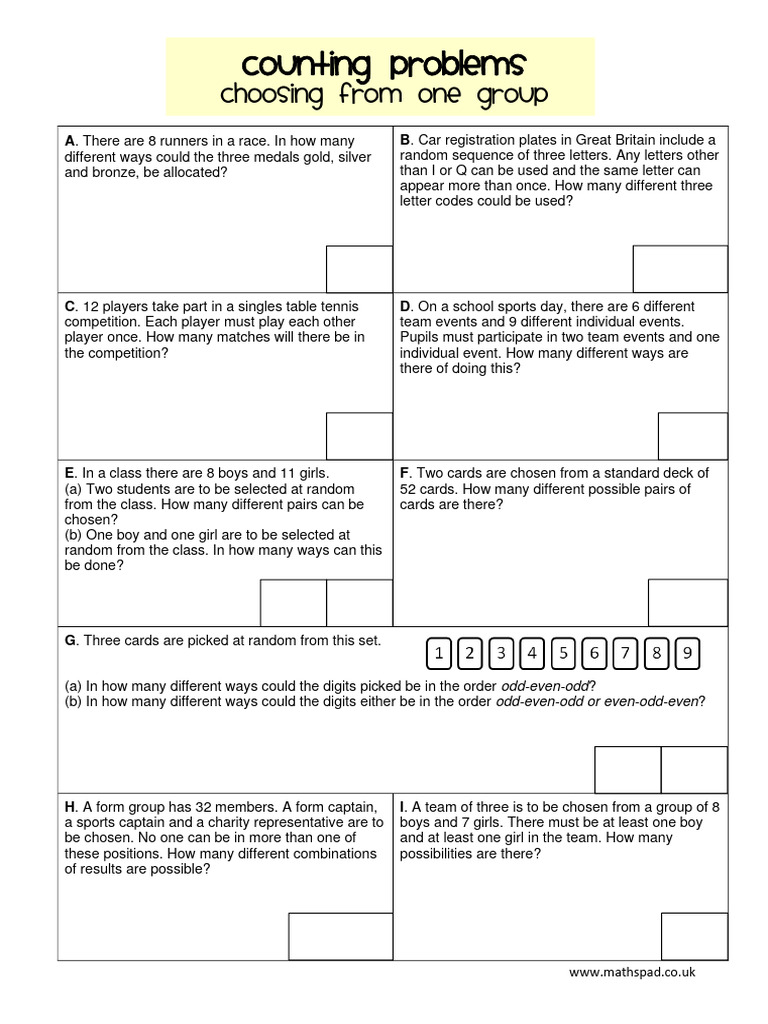 Counting Problems 2 | PDF | Vehicle Registration Plate | Vehicles