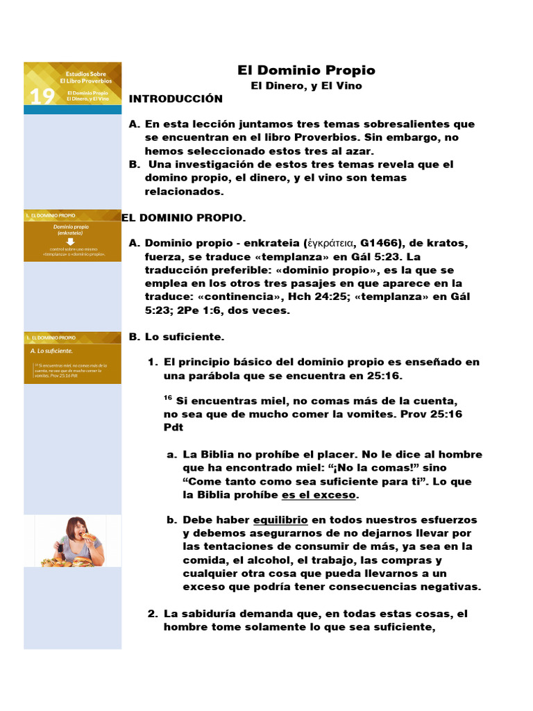 El Dominio Propio | PDF | Las emociones