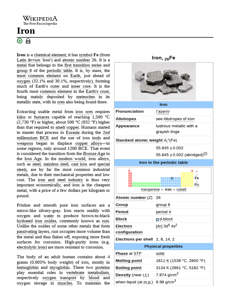 Iron | PDF | Iron | Magnetism