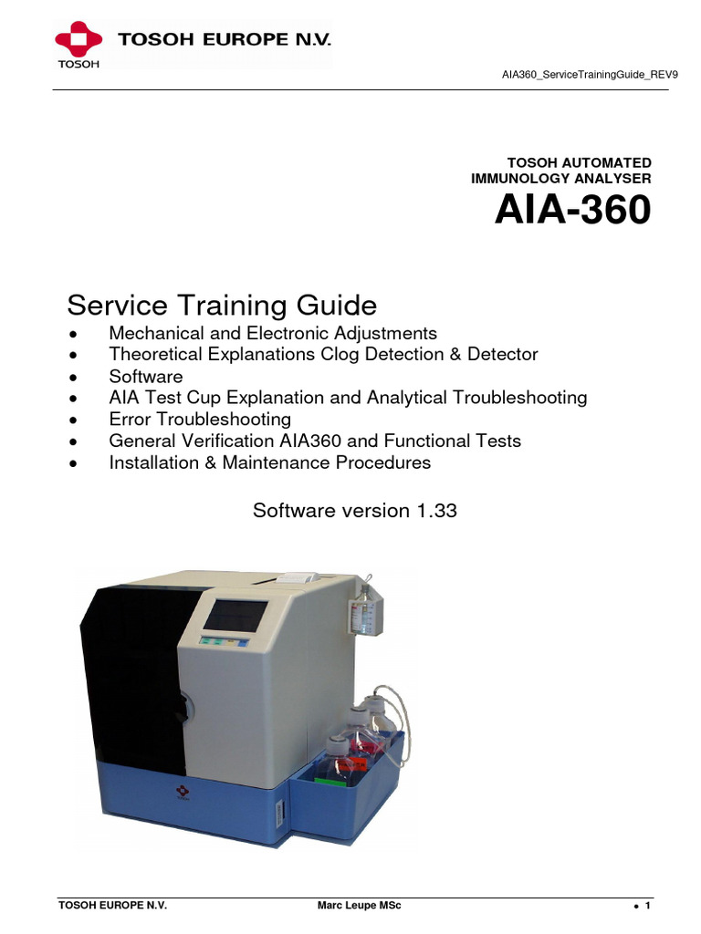 AIA360 - ServiceTrainingGuide - REV9 | PDF | Power Supply | Analogue ...