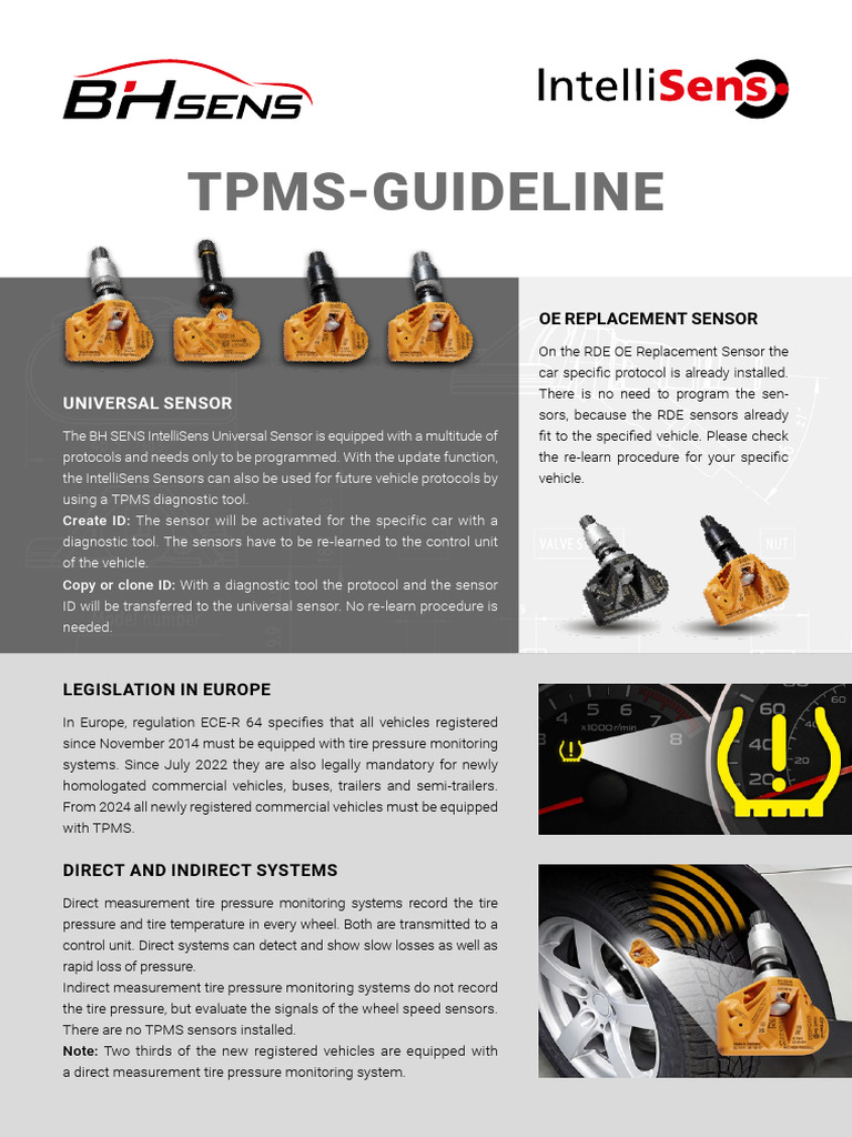 BH SENS EN TPMS Guideline 2022-05 | PDF | Computing | Vehicle Technology