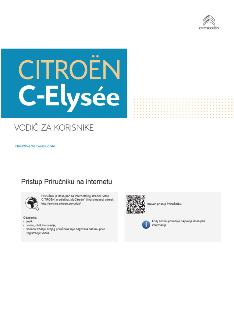 Citroen C-Elysee priručnik | PDF